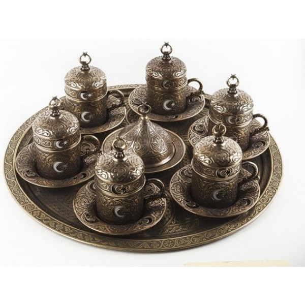 Acquista Set di caffè turco per sei, ossido, bandiera turca - Grand ...