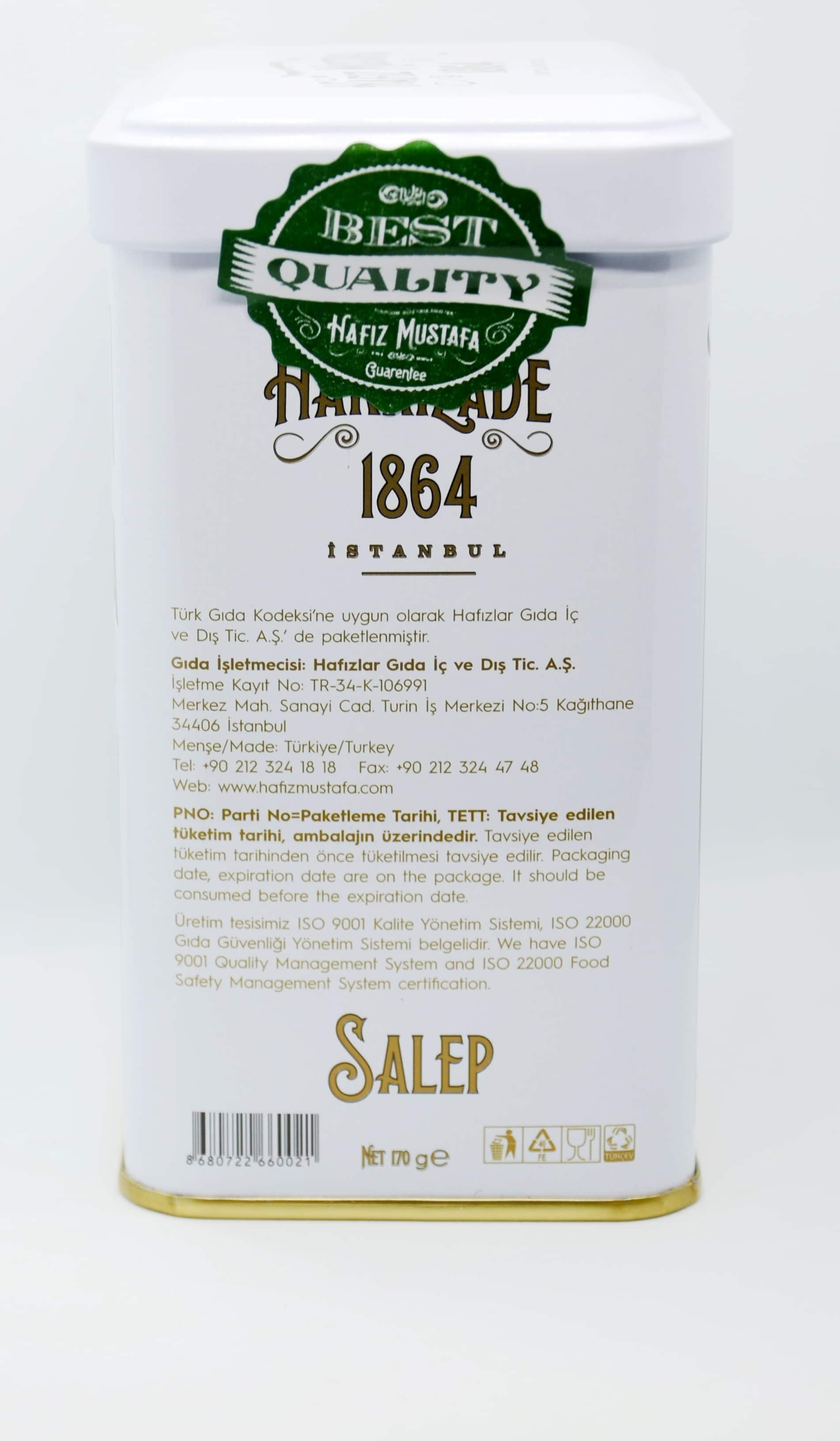 Buy Turkish Sahlep Powder, Hafiz Mustafa - Grand Bazaar Istanbul Online ...