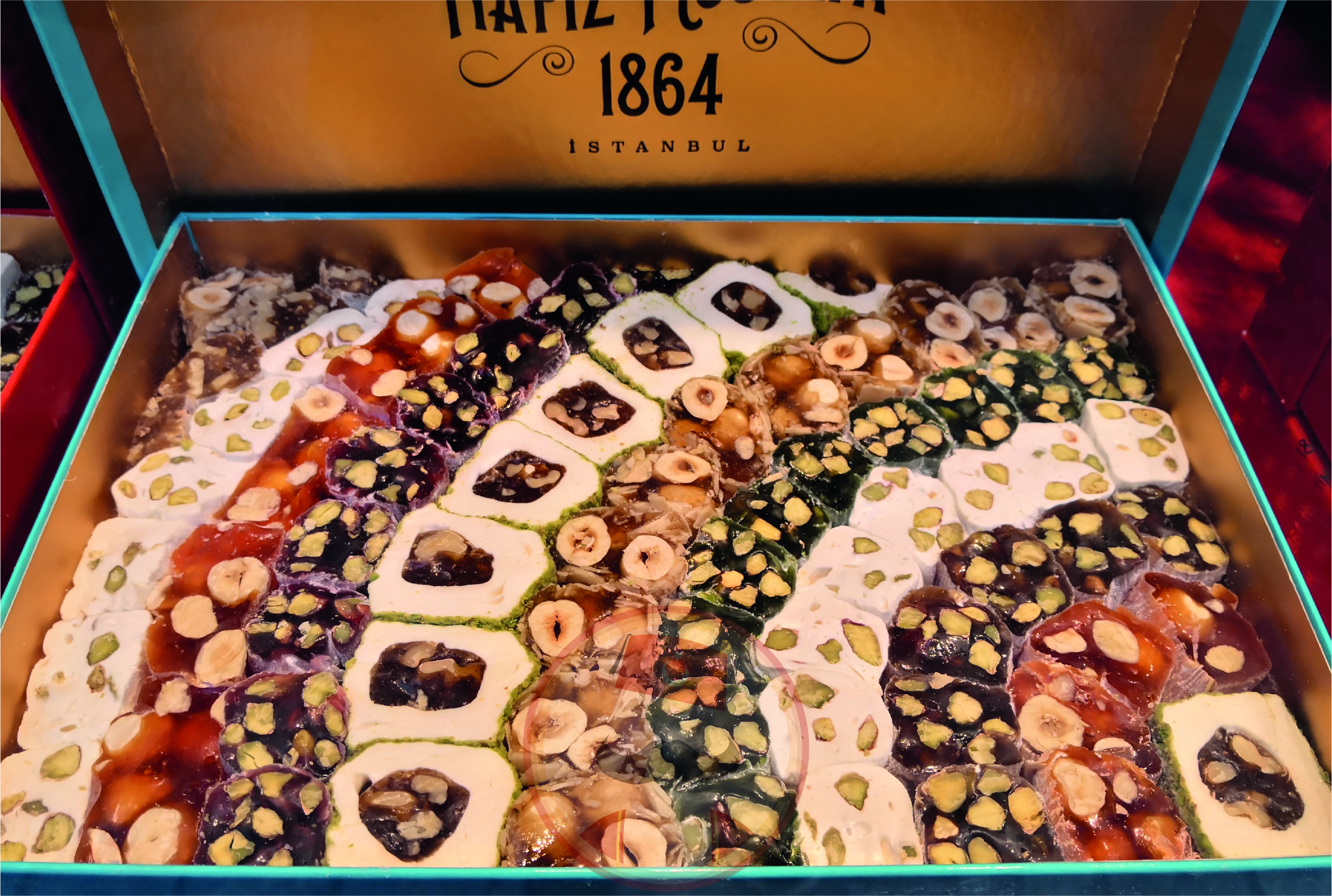 Buy Assorted Rainbow Turkish Delight Box, 1200g - Grand Bazaar Istanbul ...