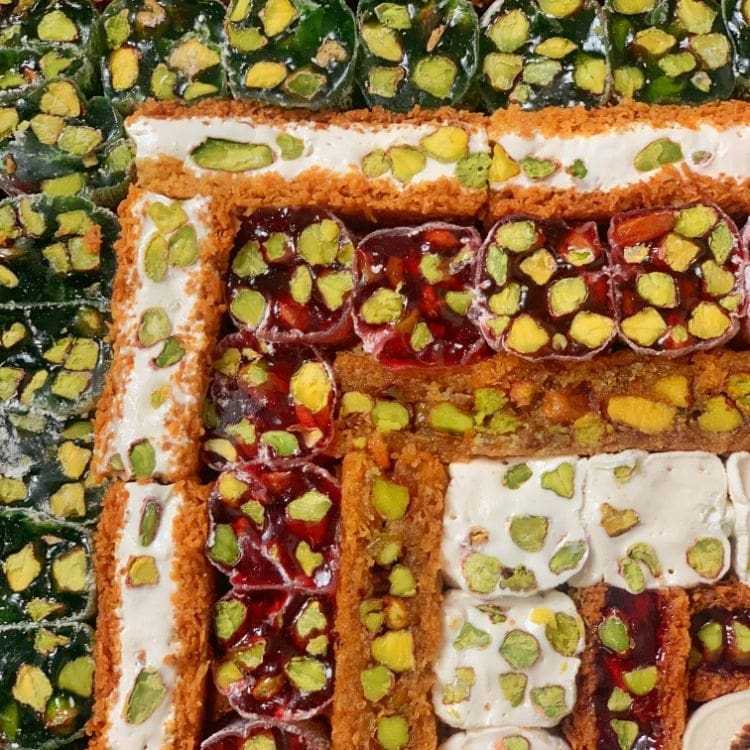 Buy Assorted Turkish Delight Box, Wooden, 1100g - Grand Bazaar Istanbul ...