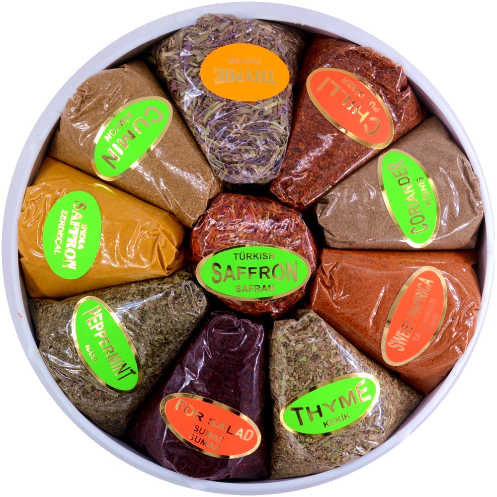 Buy Small Turkish Spice Basket, 10 Different Turkish Spice | Grand ...