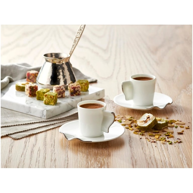 Buy Kaffa Turkish Coffee Set for 6 Red Premium - Grand Bazaar Istanbul ...